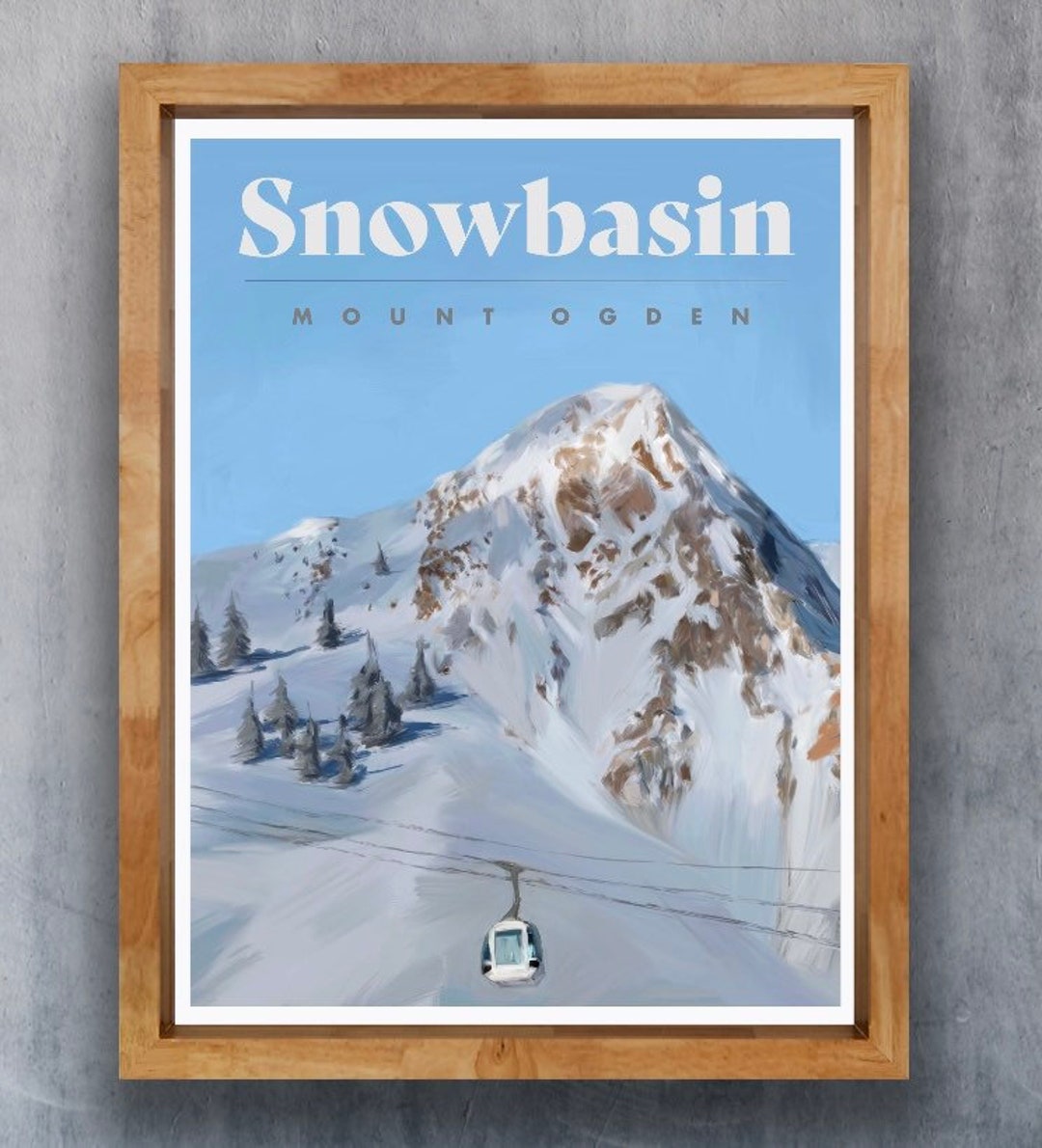 Snowbasin Poster - Mount Ogden -utah Ski Poster - Utah Travel Poster ...
