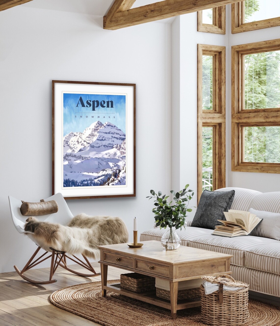 Aspen Snowmass, Aspen Colorado, Aspen Poster, Colorado Ski Poster ...