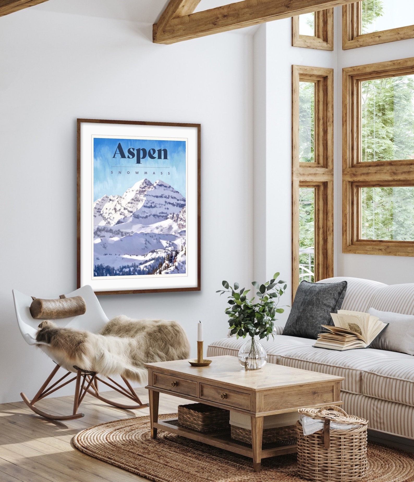 Aspen Snowmass, Aspen Colorado, Aspen Poster, Colorado Ski Poster ...