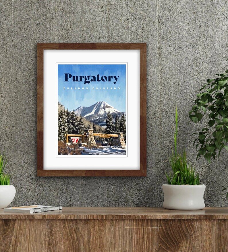 Purgatory Poster colorado Ski Poster Colorado Travel Poster - Etsy