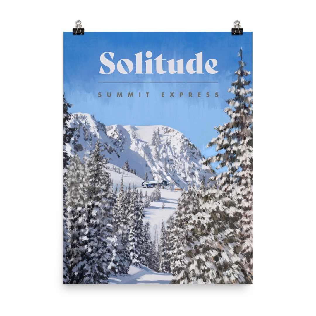 Solitude Poster - BIG - Summit Express -utah Ski Poster - Utah Travel ...