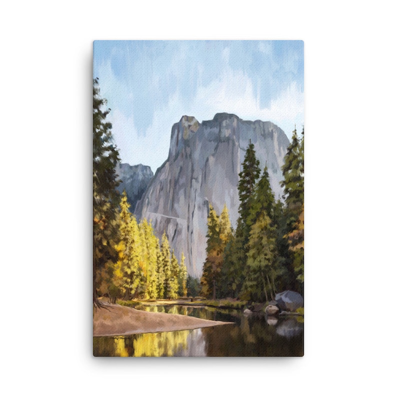 Yosemite National Park Yosemite Painting Yosemite Print - Etsy