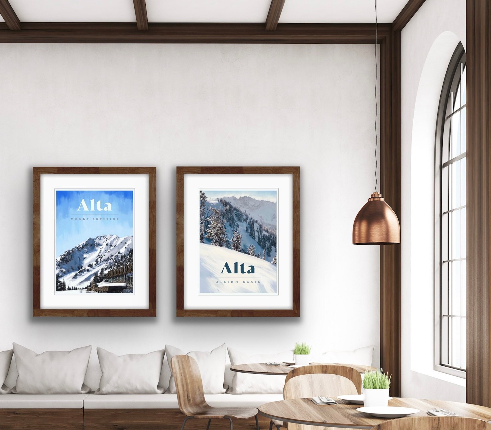 Alta Poster - Mount Superior -utah Ski Poster - Utah Travel Poster ...