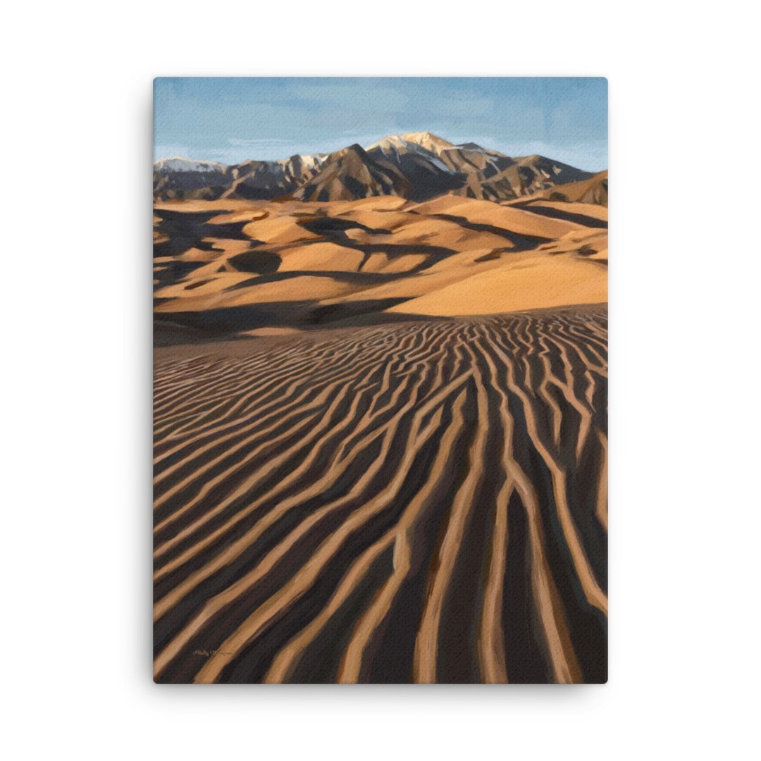 Great Sand Dunes Painting, National Parks Art, National Parks Print ...