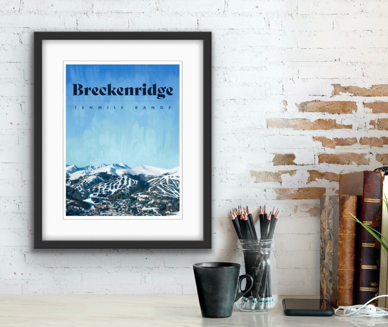 Breckenridge Poster colorado Ski Poster Colorado Travel Poster Ski ...