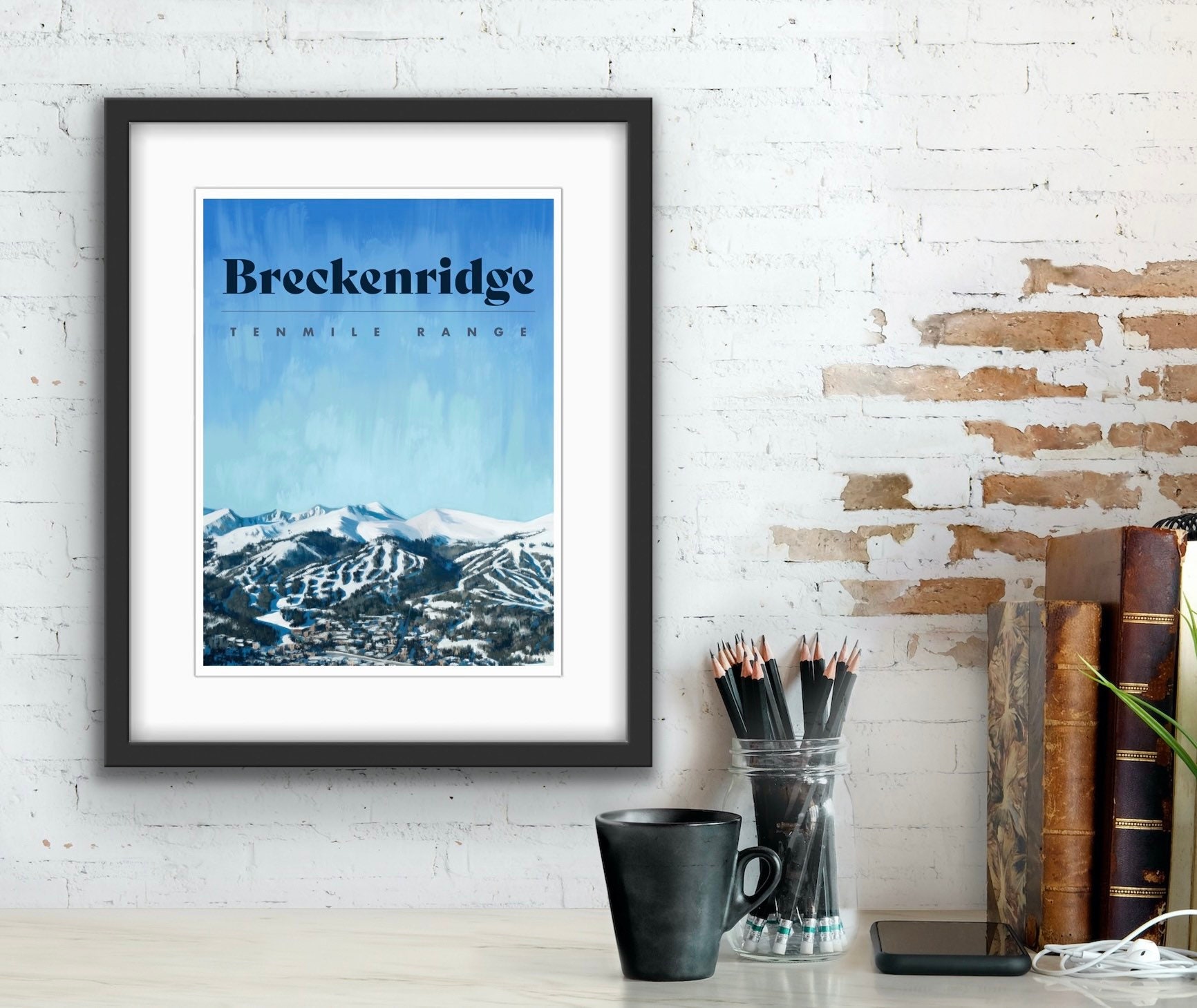 Breckenridge Poster -colorado Ski Poster - Colorado Travel Poster - Ski ...