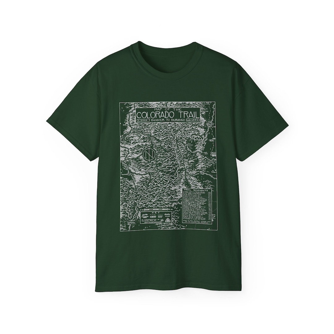 Colorado Trail Map T-shirt | Hand Drawn by Cryptocartography | Colorado ...