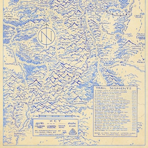 Colorado Trail Map | Hand Drawn by Cryptocartography | Wall Art ...