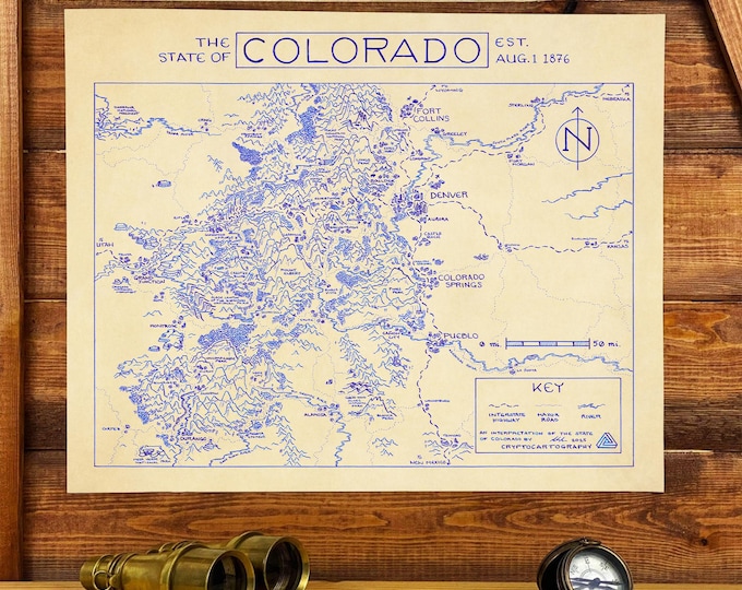 Colorado Flag, Flowers and Aspens, Colored Pencil, Hand Draw, Print ...