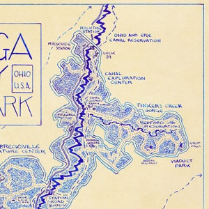 Cuyahoga Valley National Park Map Hand-drawn by Cryptocartography | Map ...