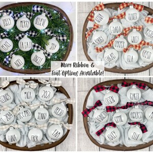 Farmhouse Ornaments | Rae Dunn Inspired Ornaments | Black White Checker ...