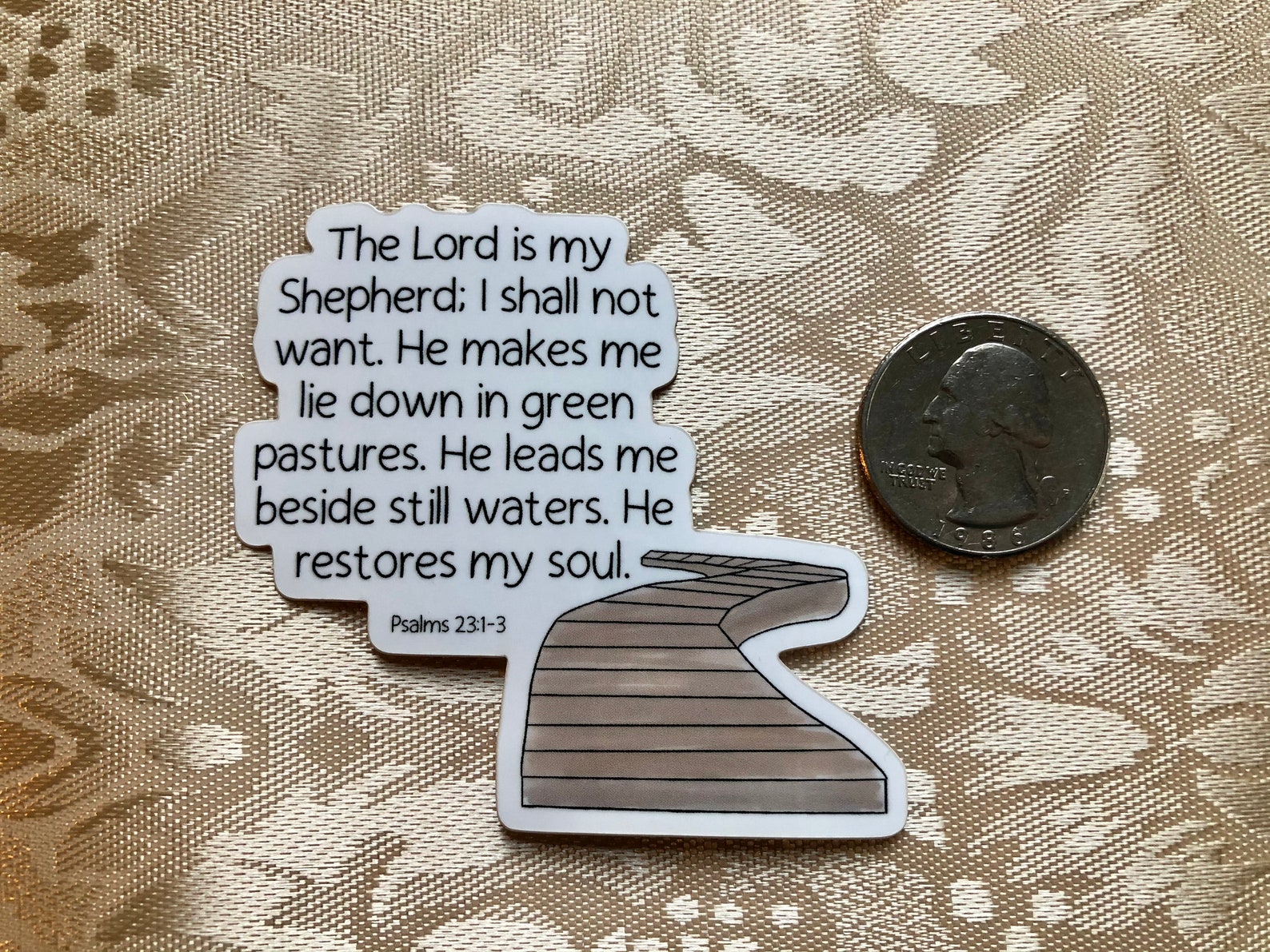 Psalms 23:1-3 Sticker Bible Verse Sticker Die Cut Sticker | Etsy