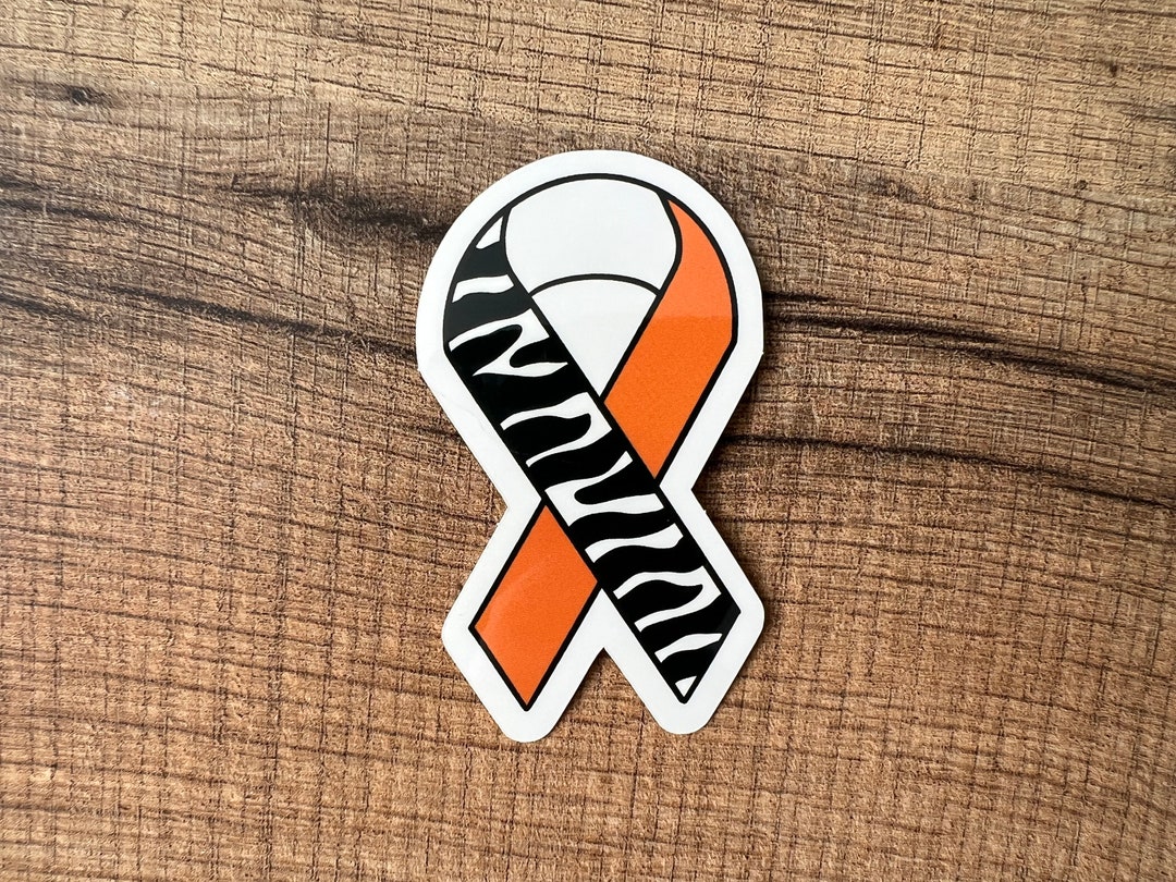 Rare Disease Orange Zebra Sticker, CRPS Awareness, Multiple Sclerosis ...