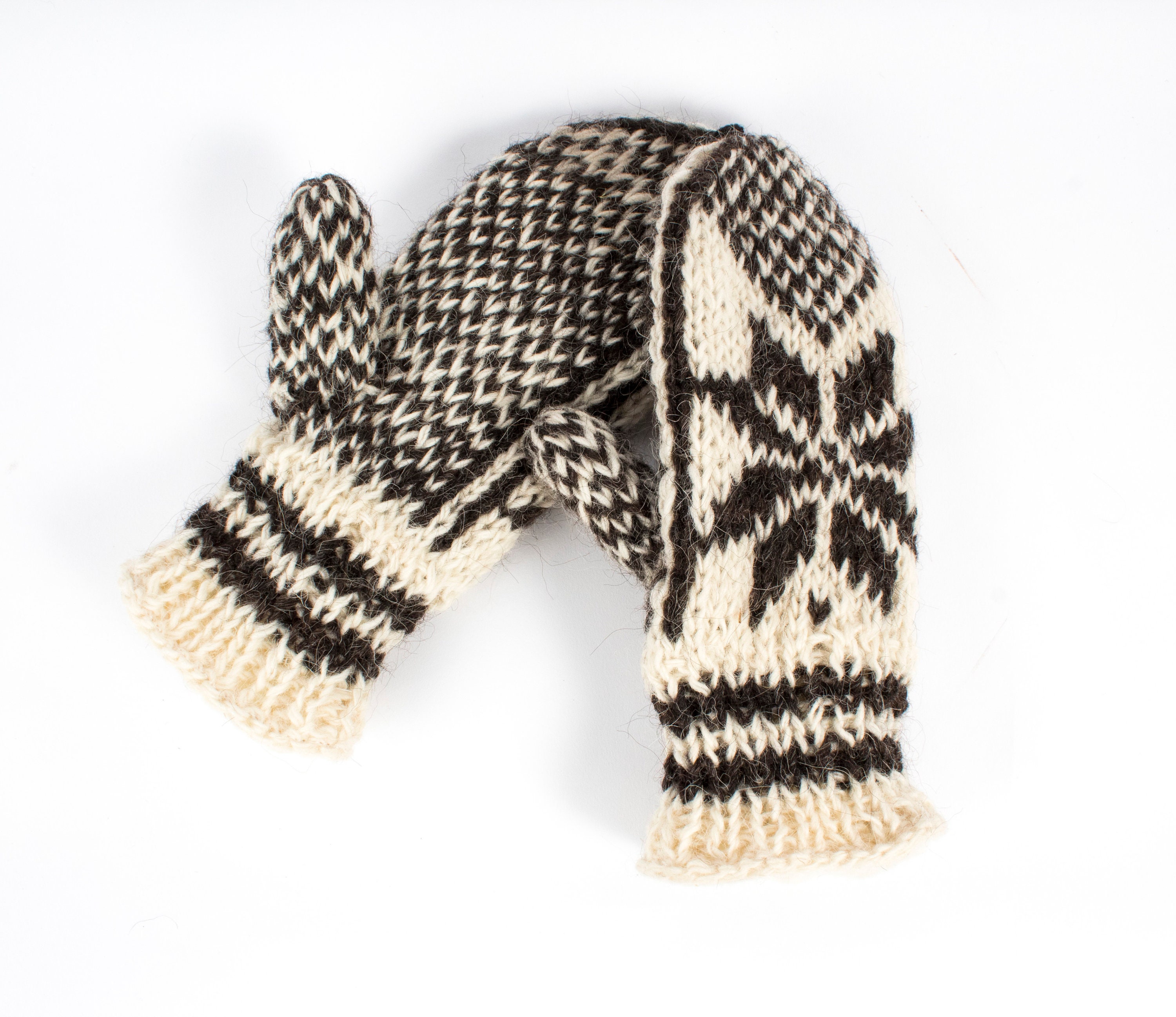 Women's Wool Knitted Mittens - Etsy UK