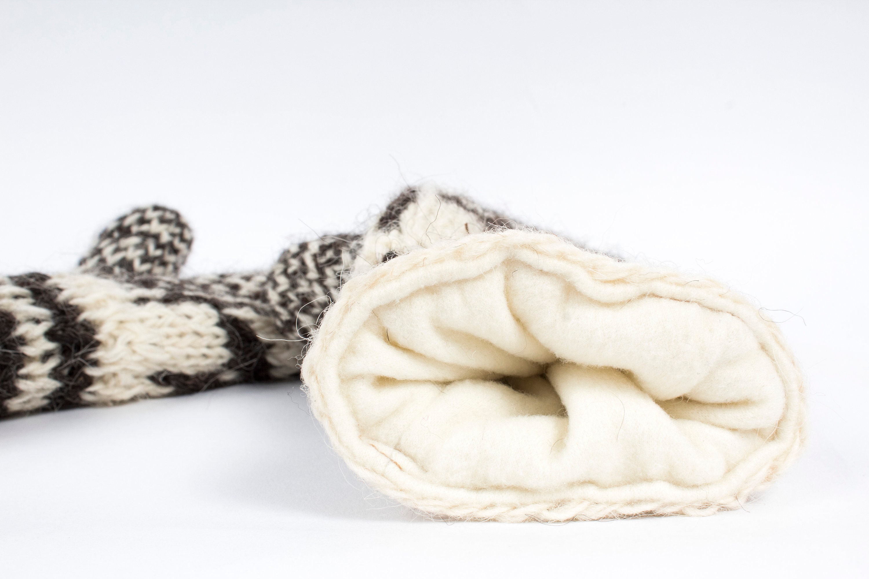 Women's Wool Knitted Mittens - Etsy UK