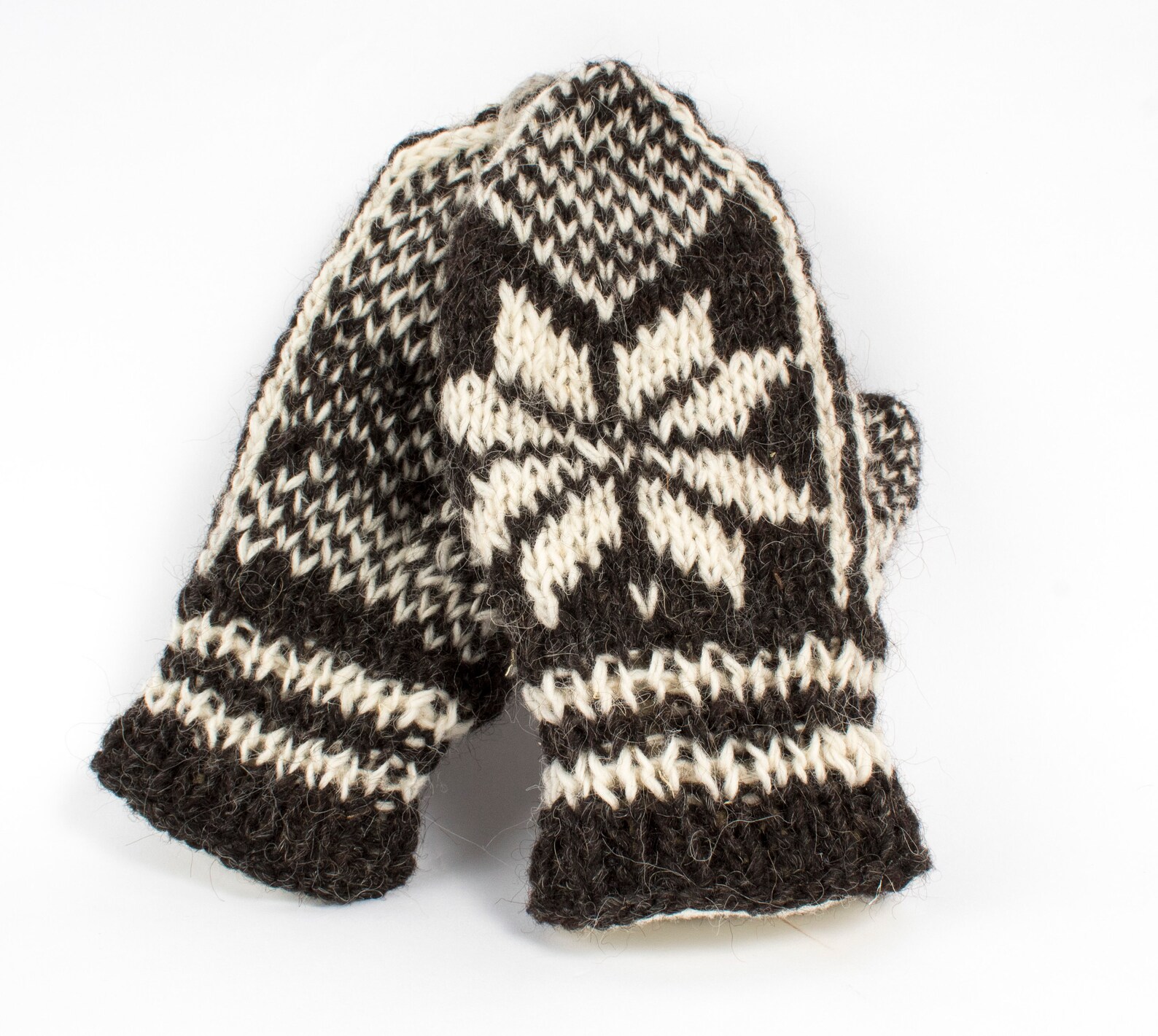 Women's Wool Knitted Mittens - Etsy UK