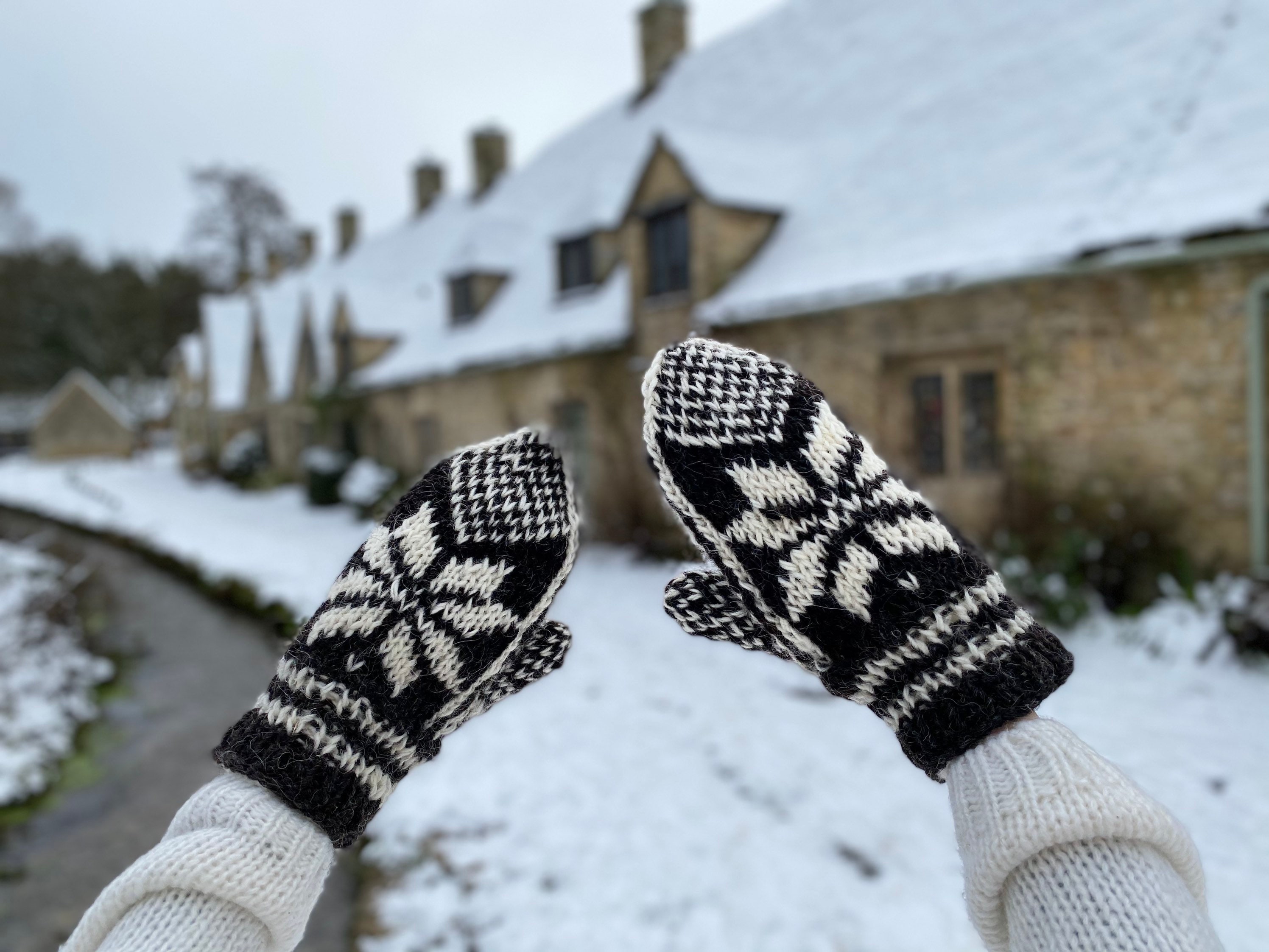 Women's Wool Knitted Mittens - Etsy UK