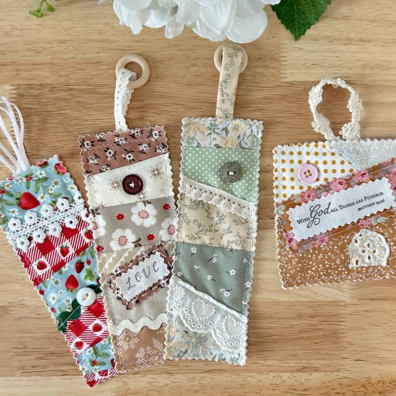 Quilted Bookmarks - Etsy