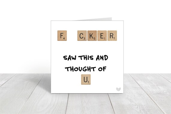 Sweary Fcker card swear card birthday good luck | Etsy