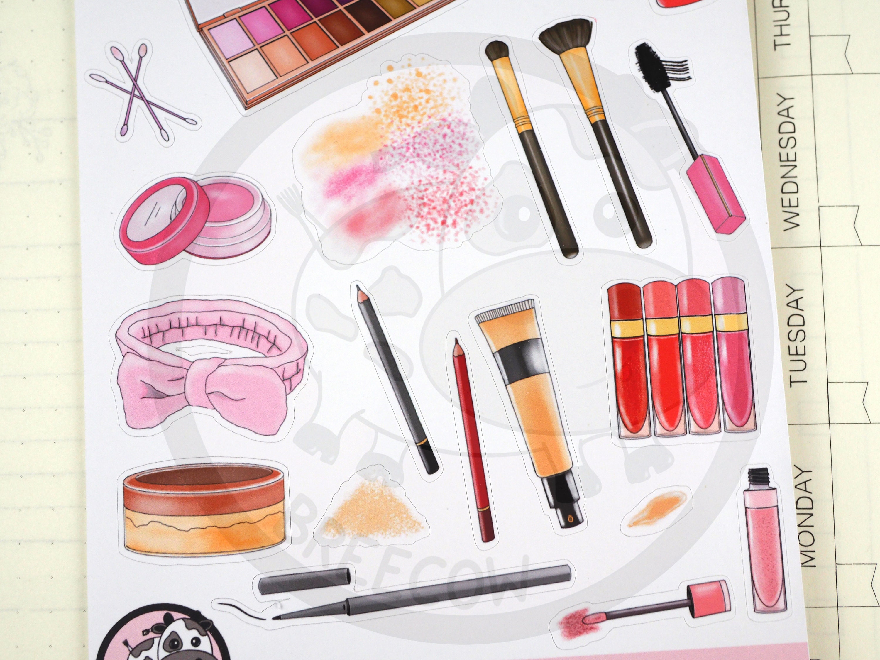 Beauty Stickers Make-up Makeup Stickers Stickers Sheet Bujo - Etsy