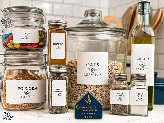 Vinegar Cooking Wine & Sauce Labels Farmhouse Oil Custom Labels Kitchen ...