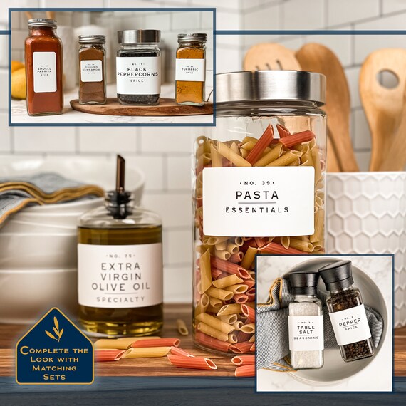 Vinegar Cooking Wine & Sauce Labels Farmhouse Oil Custom Labels Kitchen ...