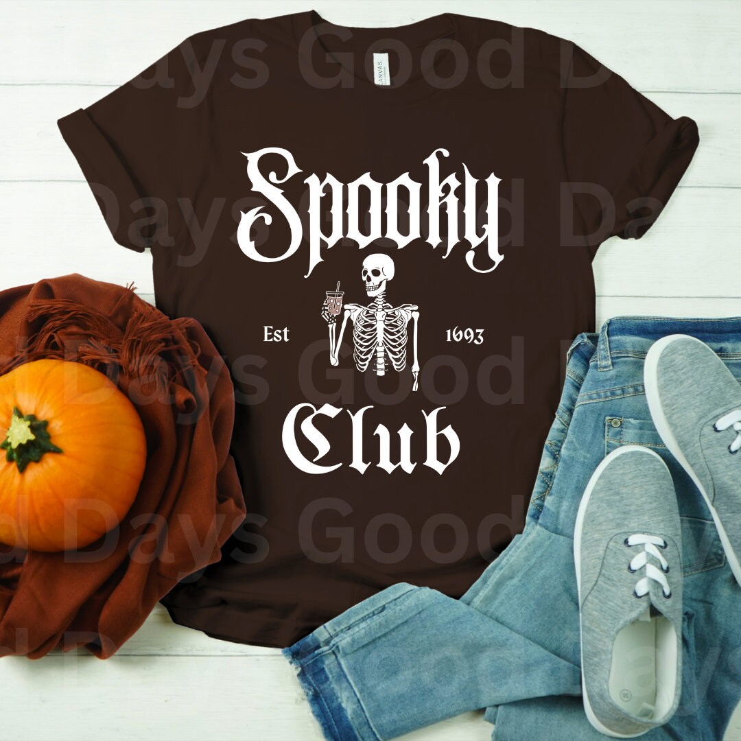 Spooky Club Svg, Halloween Svg, Iced Coffe Svg, Skeleton Svg, Fall Svg ...
