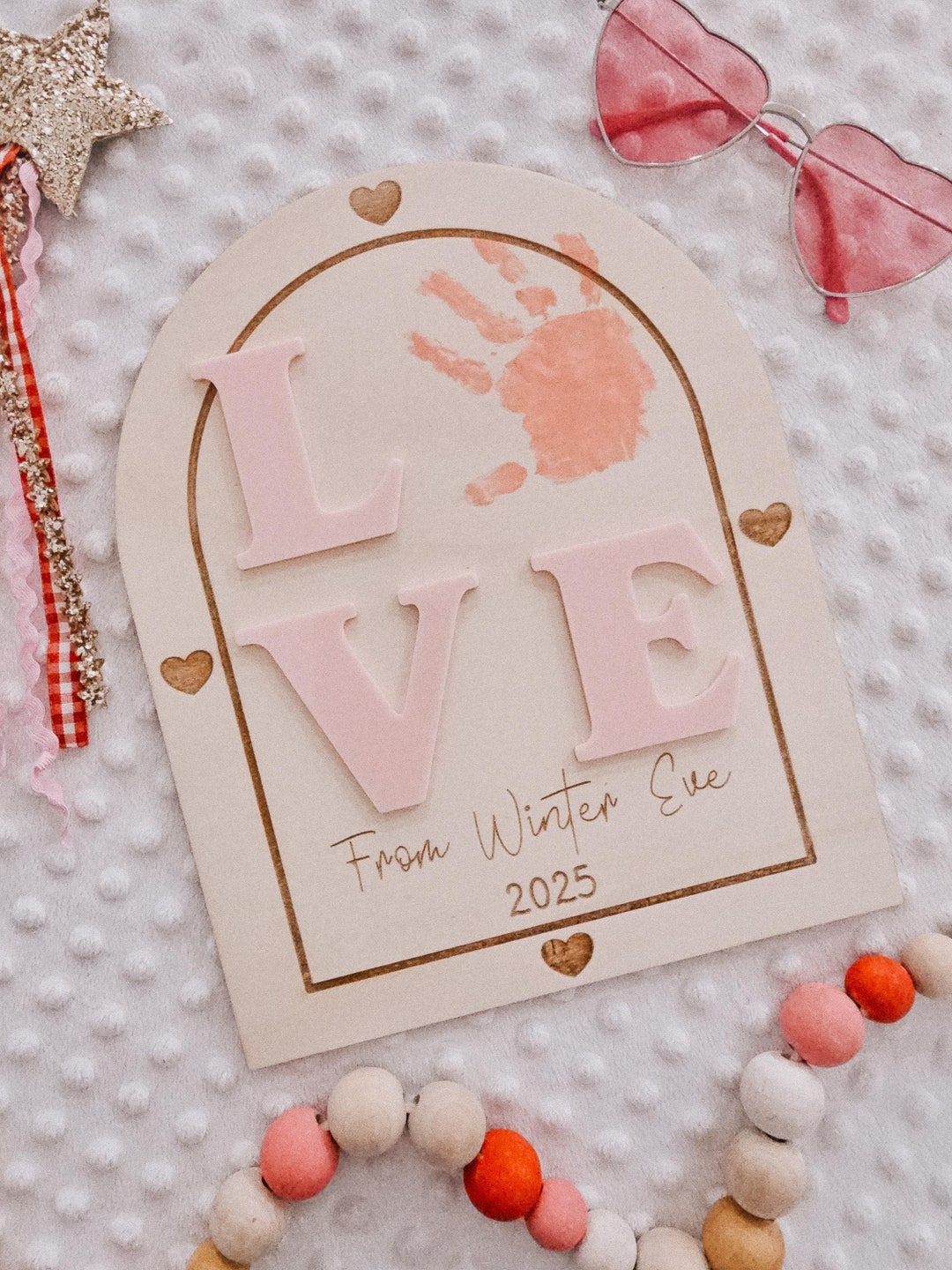 Personalised Handprint Plaque - Mother's Day Handprint Plaque -baby ...