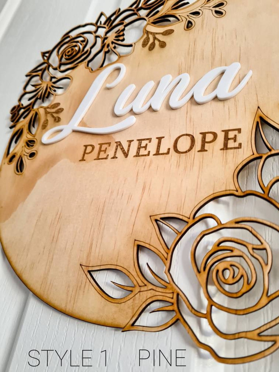 Personalised Floral Name Sign Custom Name Plaque Nursery / - Etsy