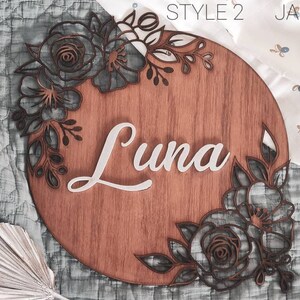 Personalised Floral Name Sign Custom Name Plaque Nursery / - Etsy