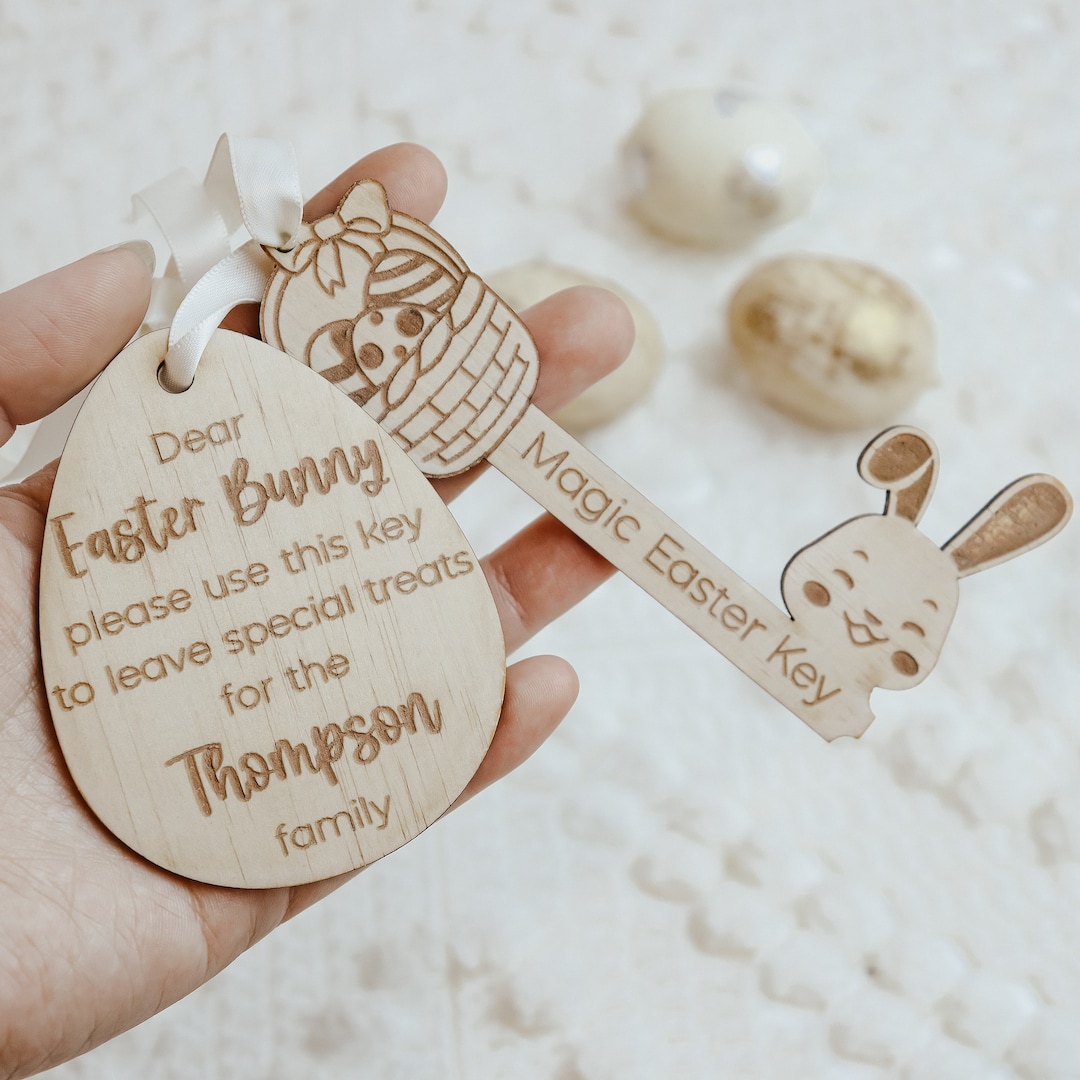 Personalised Easter Bunny Key - Magic Easter Key - Personalized Gift ...