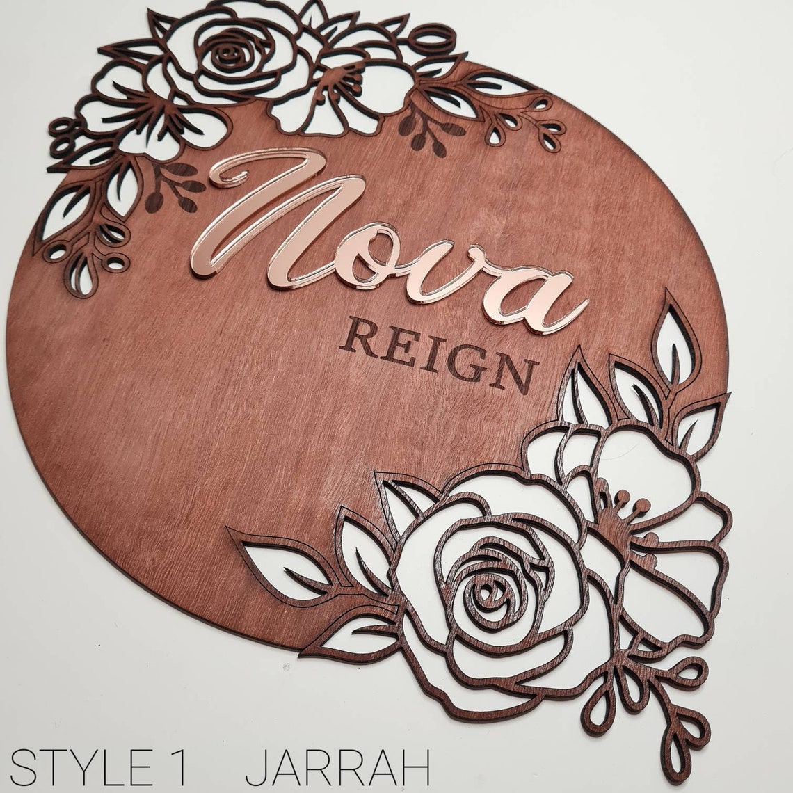 Personalised Floral Name Sign Custom Name Plaque Nursery / - Etsy