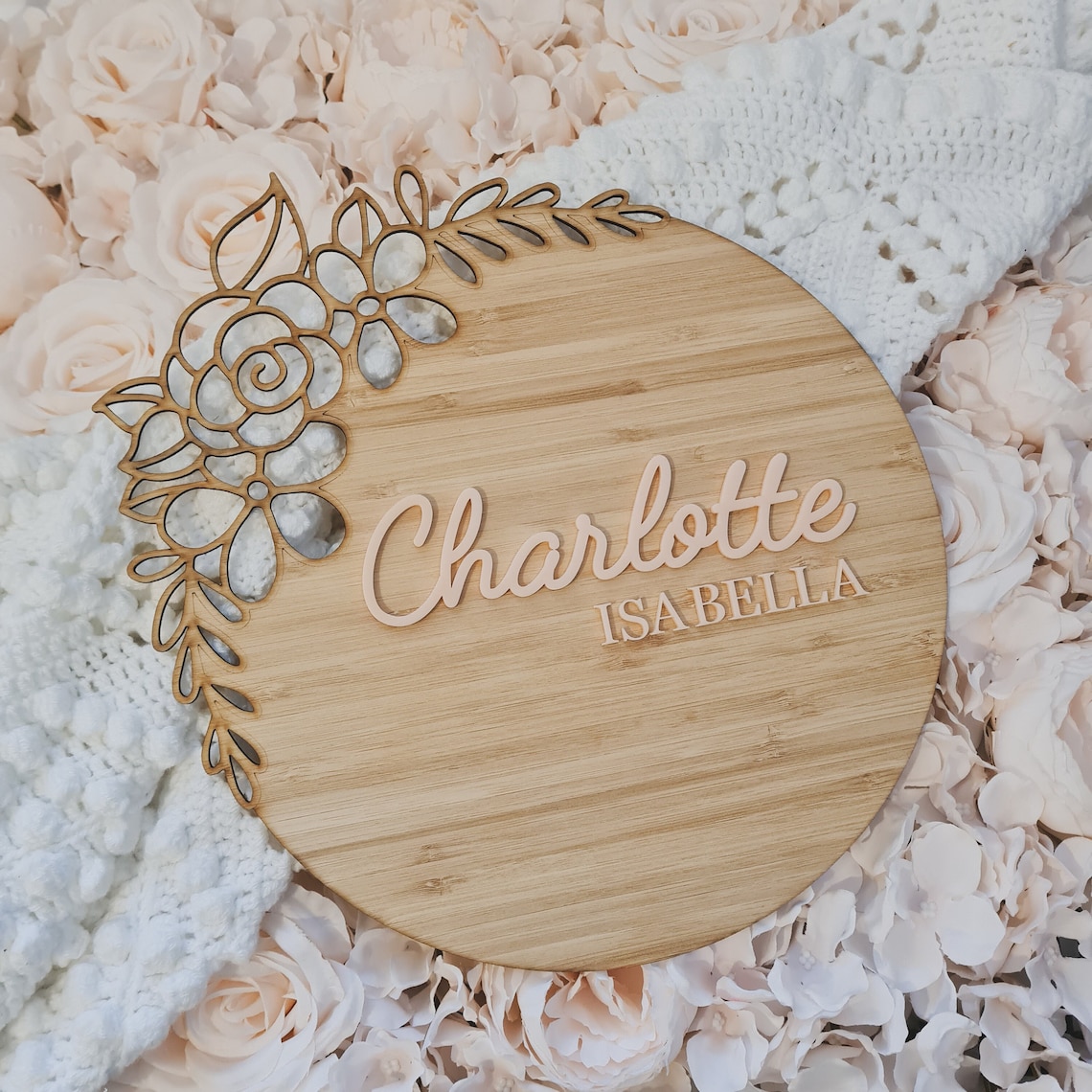 Personalised Floral Name Plaque Custom Name Sign Nursery / - Etsy
