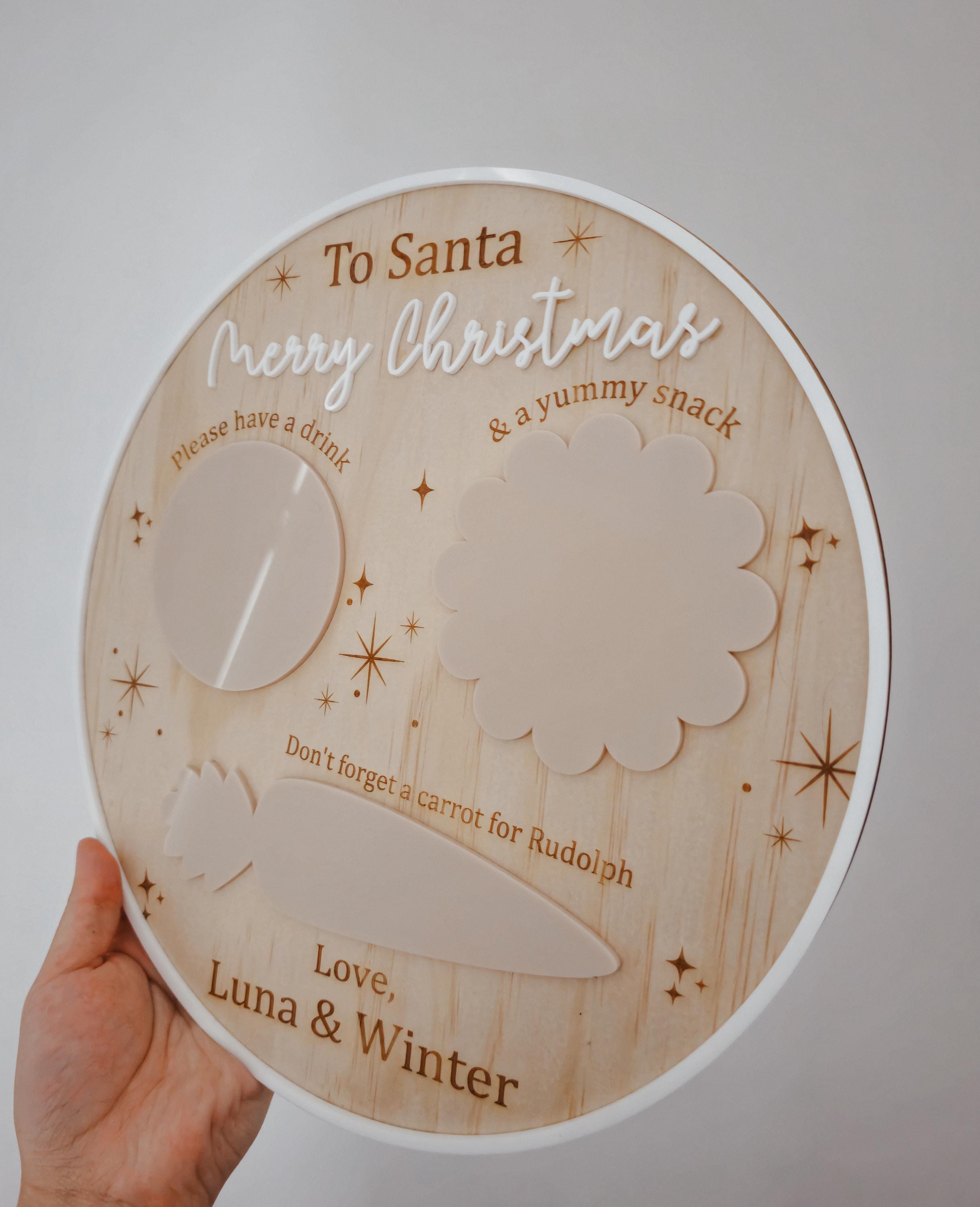 Personalised Santa Snack Board - Personalised Santa Treat Board ...