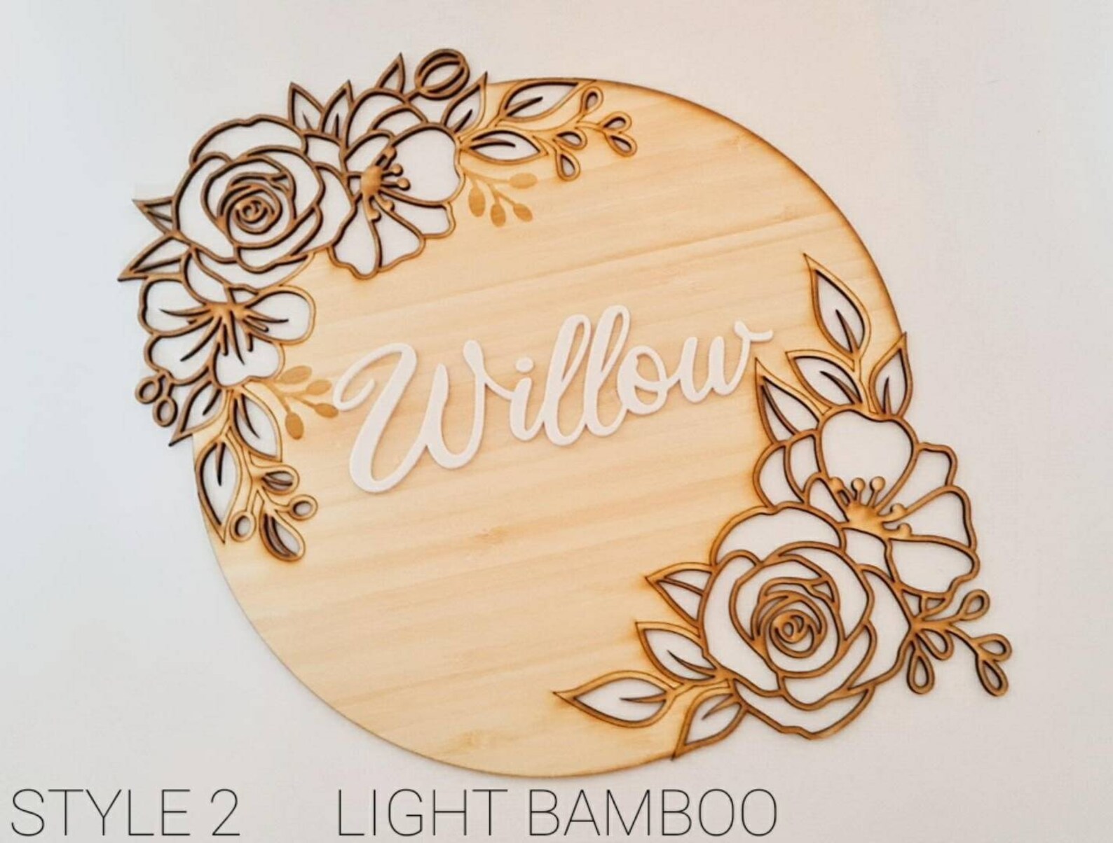 Personalised Floral Name Sign Custom Name Plaque Nursery / - Etsy