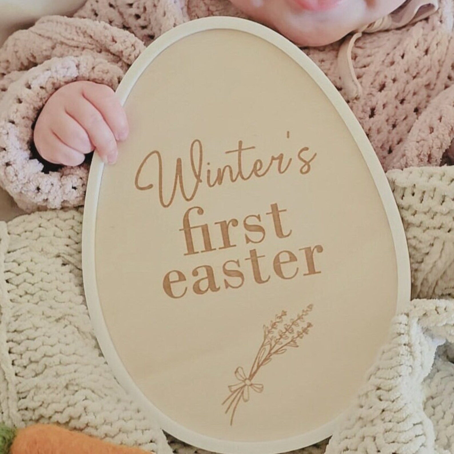 Personalised FIRST Easter Plaque - My First Easter - Custom First ...