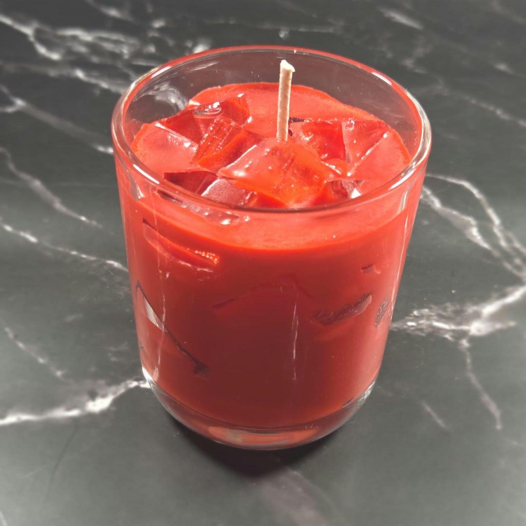 Fruity Floral Scented Candle | Love Iced Latte | 20cl Glass Vessel ...