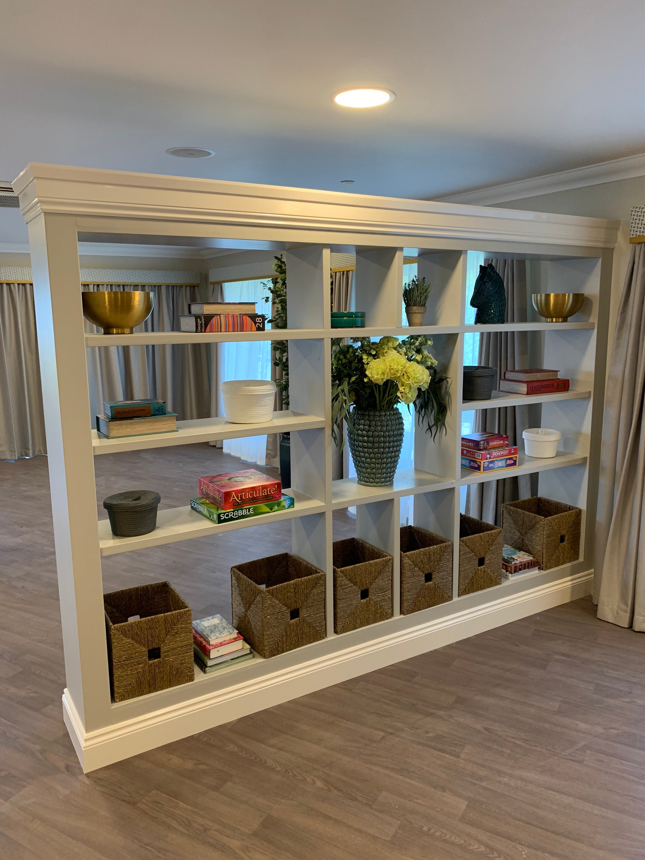 Wooden Room Divider, Wall Partition, Shelving Unit, Storage Solution ...