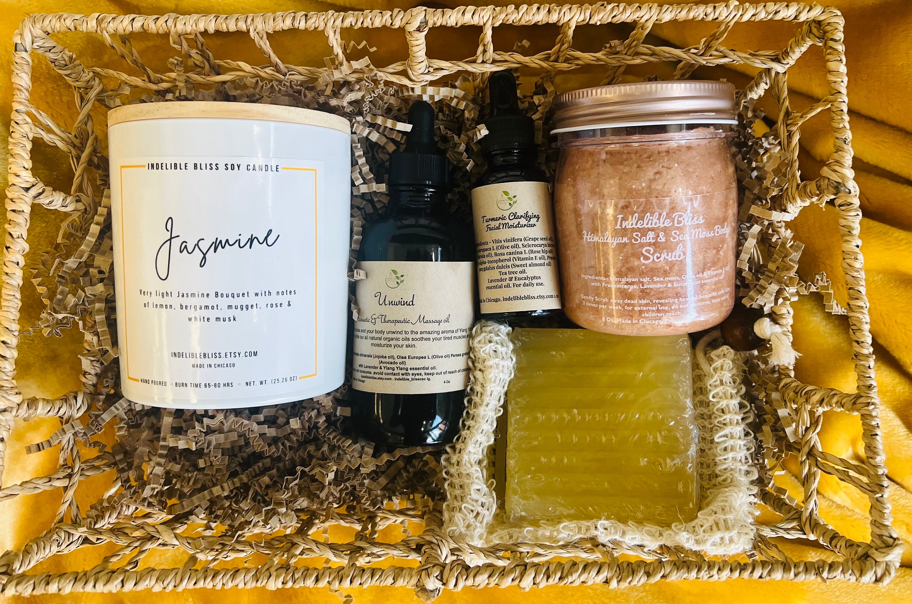 HOME SPA SET Candle and Skincare Set Self Care Spa Set Gift Set Party ...