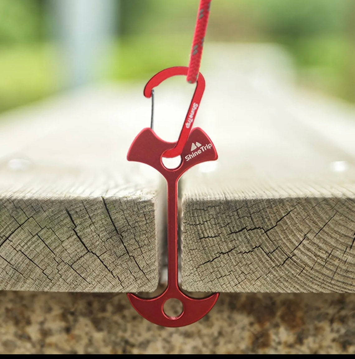 Tent Anchor With Spring , Aluminum Deck Pegs for Backpacking or Camping ...