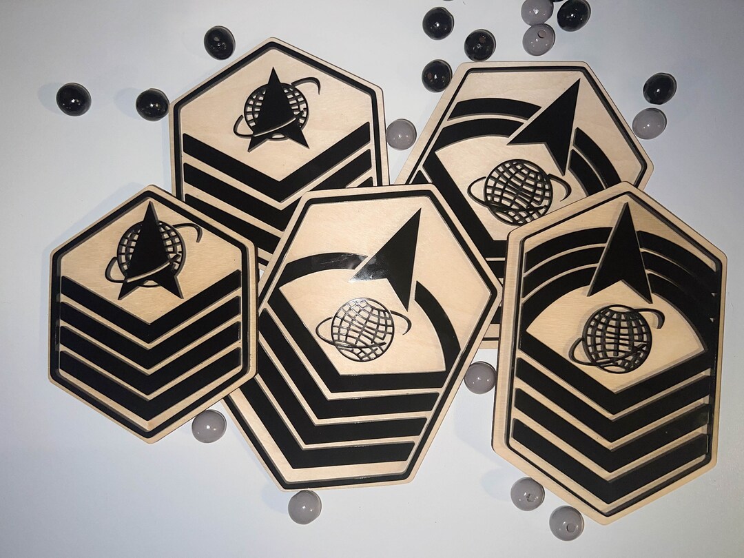 Space Force Promotion Gift - Wood With Acrylic Rank Momento - Includes ...