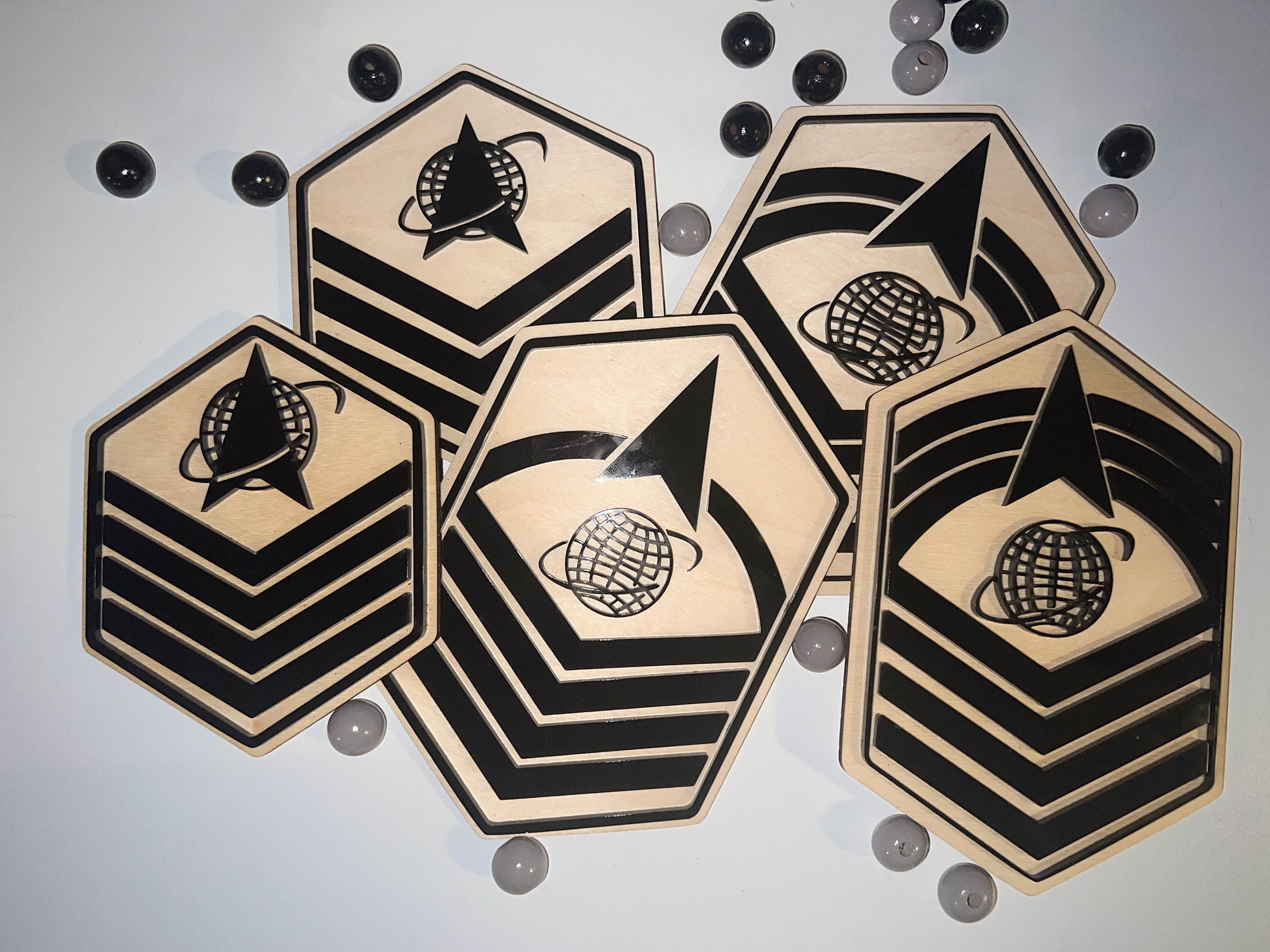 Space Force Promotion Gift - Wood With Acrylic Rank Momento - Includes ...