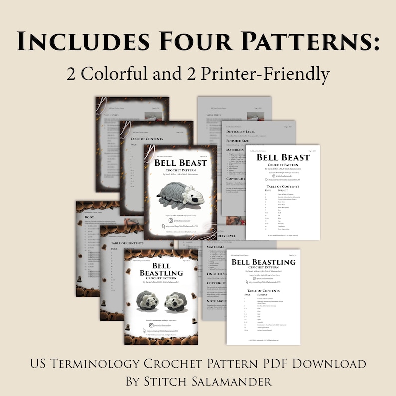 Bell Beast Family Bundle! Crochet Patterns PDF DIGITAL PATTERNS ...