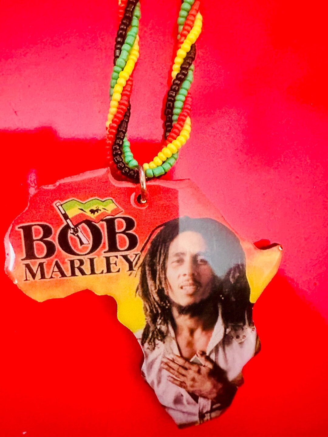 Bob Marley Map of Africa Necklace - Etsy