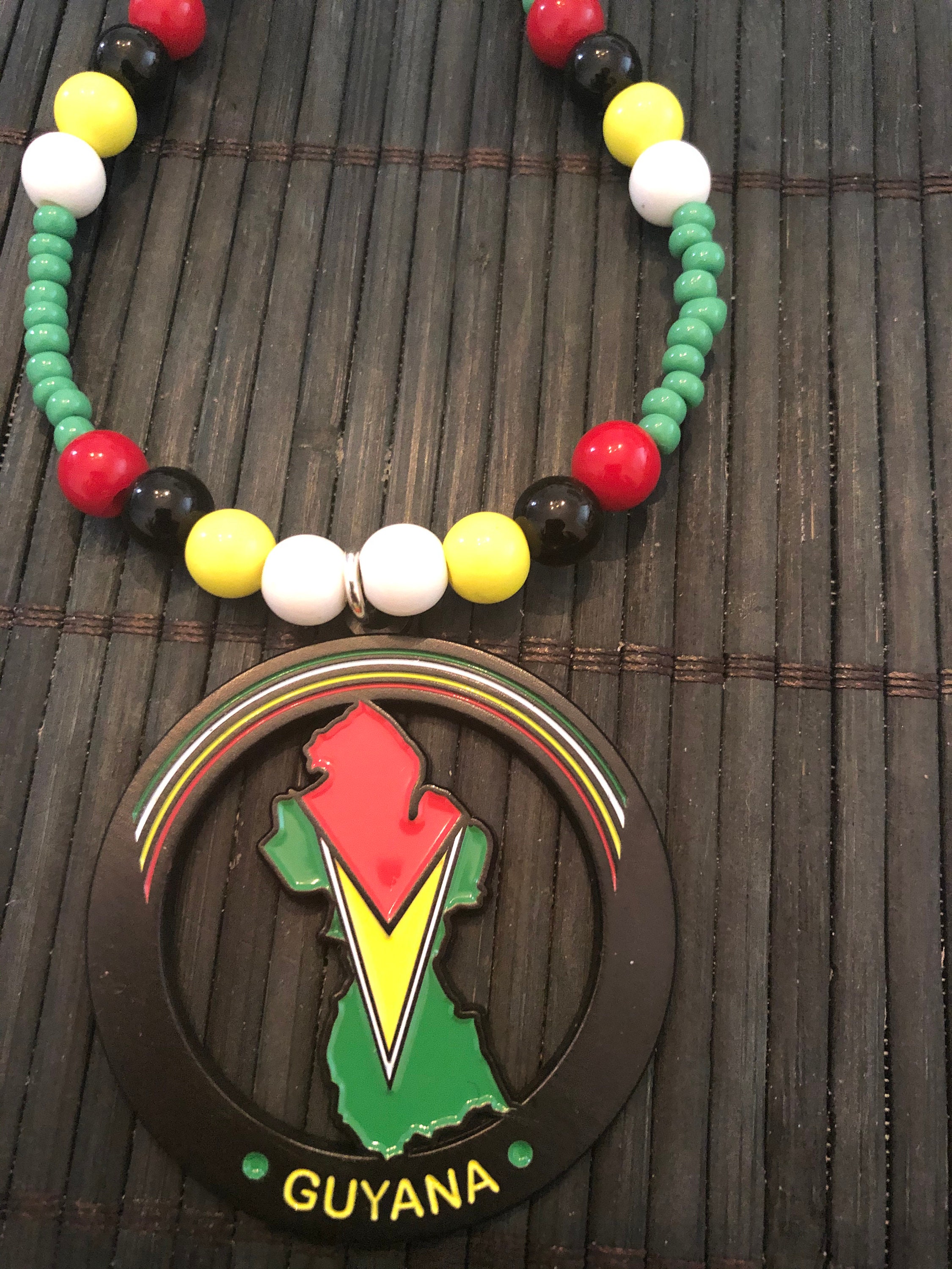 Guyana Flag Necklace - Etsy