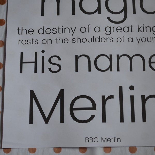 Merlin Bbc - Etsy