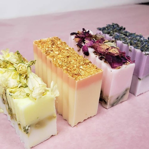 4 Small Soap Gift Set of Organic Handmade Soaps Four Half - Etsy
