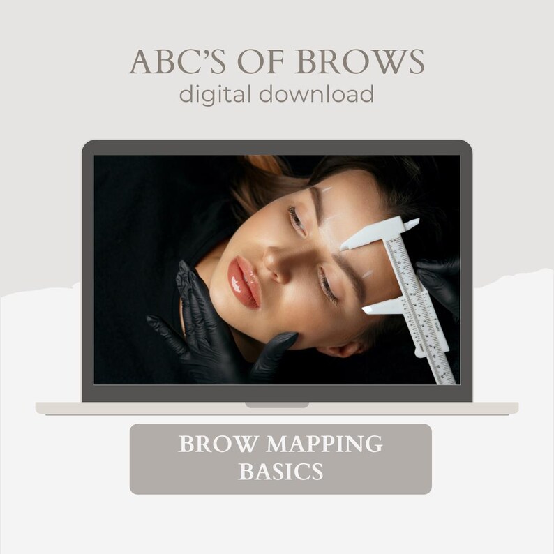 Brow Mapping Printable Manual Template Training Eyebrow Design Canva ...