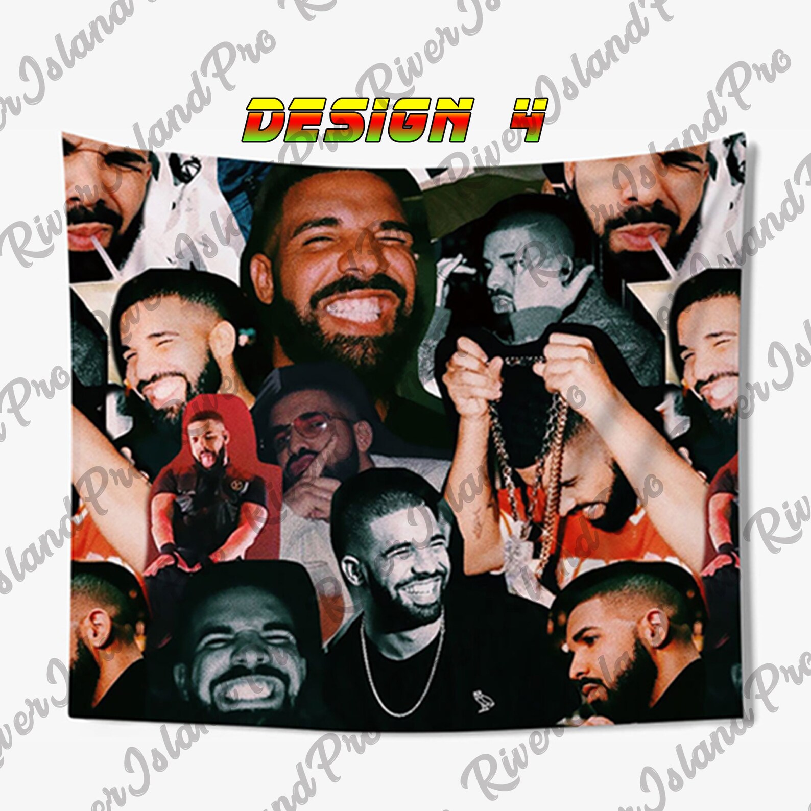 Drake Wall Tapestry Drake Drizzy Drake Collage music Rapper | Etsy