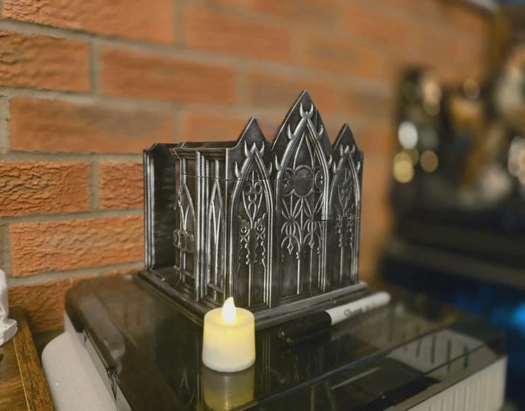 LARGE Gothic Desk Tidy Storage Tablet / Phone Holder All in One ...